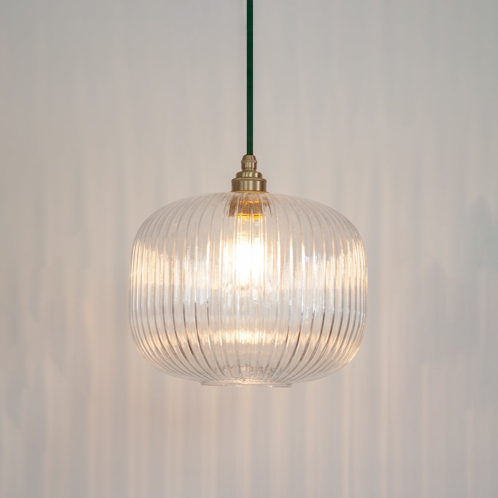 Clear Reeded Glass Pendant Light | Spark & Bell - Spark & Bell
