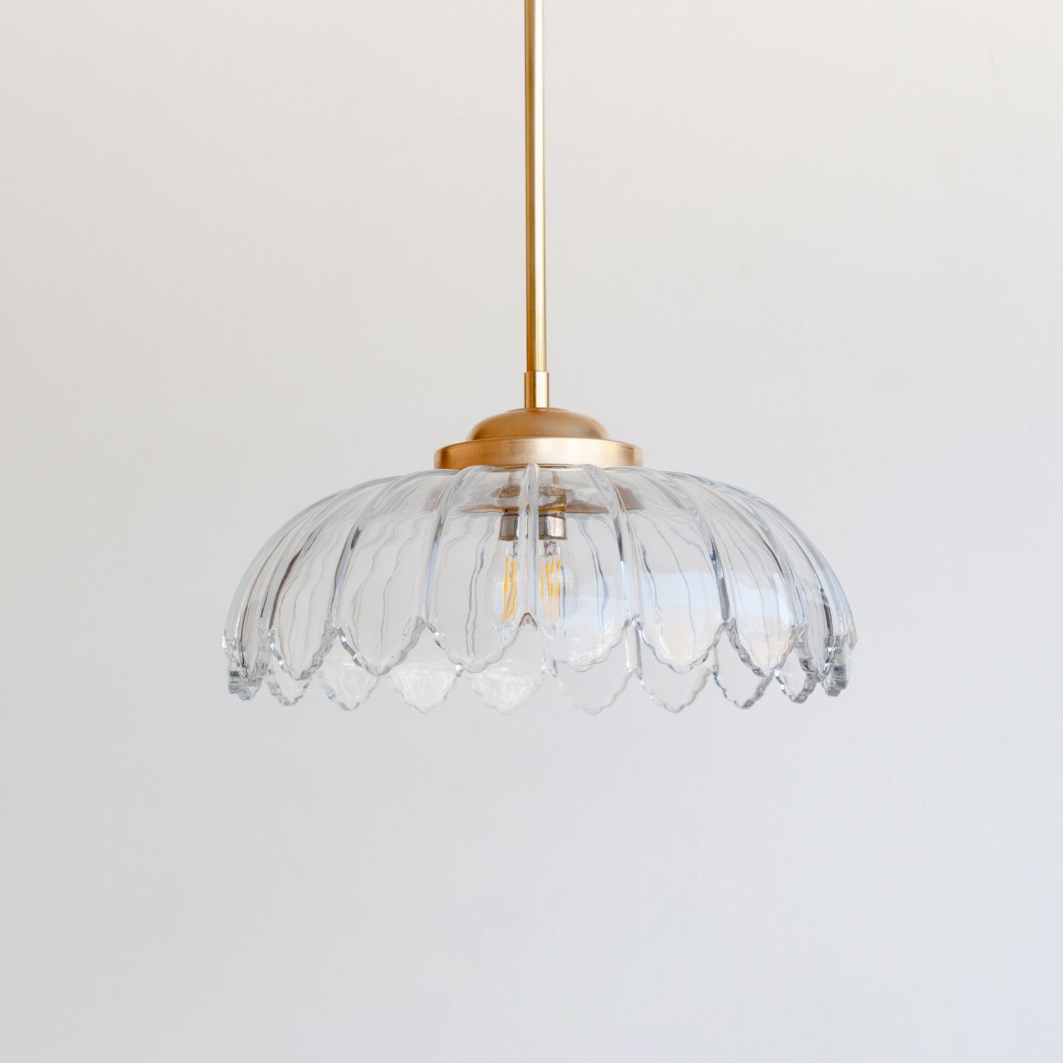 "Petal" Stemmed Pendant Light - Clear Glass | Spark & Bell - Spark & Bell